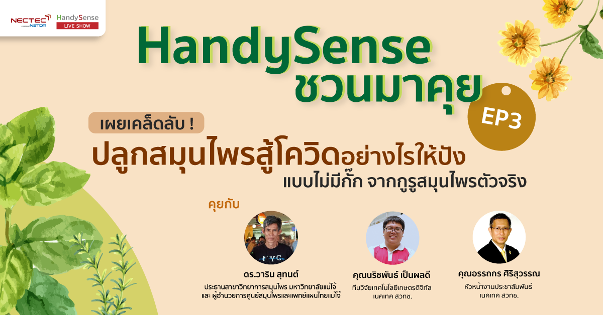 HandySense ชวนมาคุย EP3 | เผยเคล็ดลับ ! ปลูกสมุนไพรสู้โควิดอย่างไรให้ ...